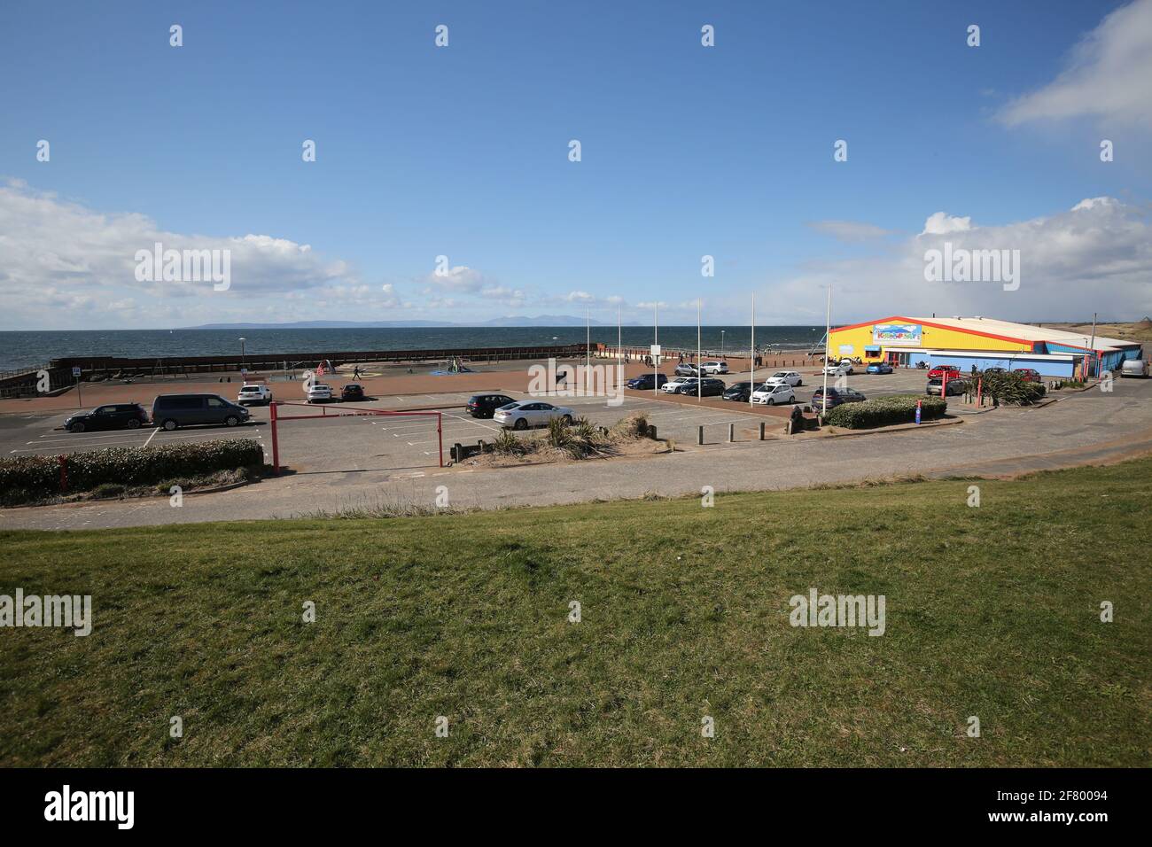 Scotland, Ayrshire, Prestwick, 09 April 2021 Prestwick Seafront ...