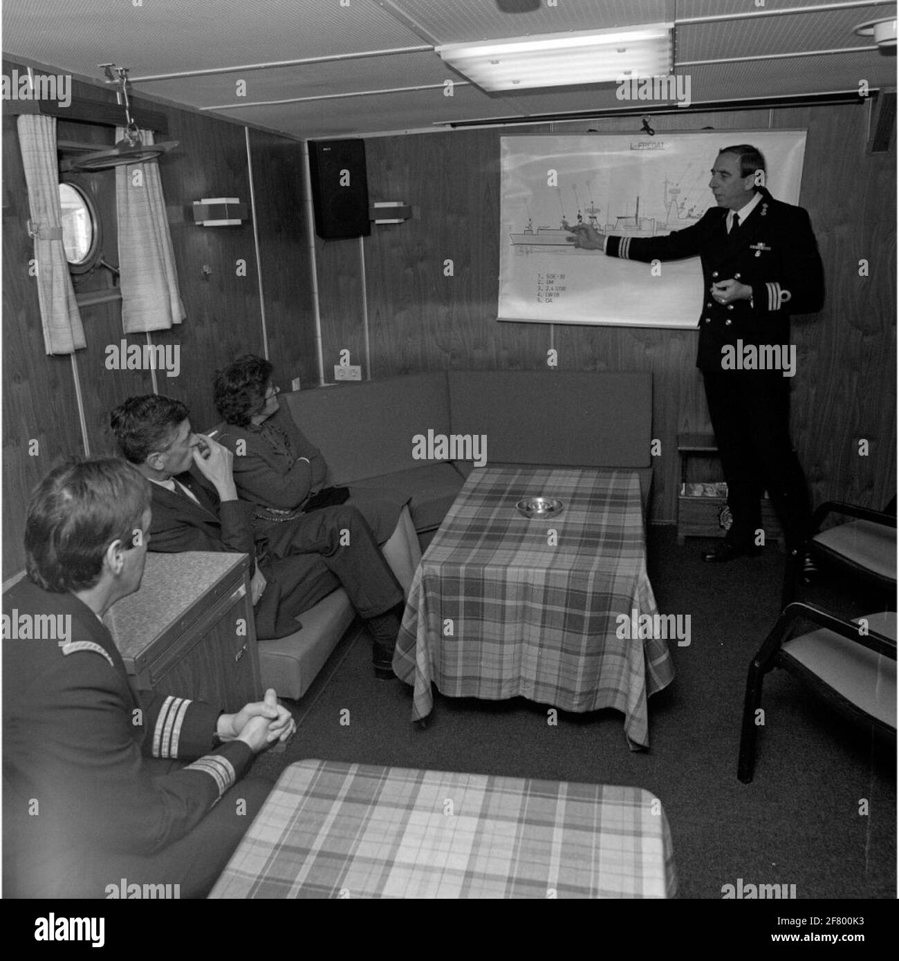 The Belgian ambassador (second from the left) visits the naval base Den ...