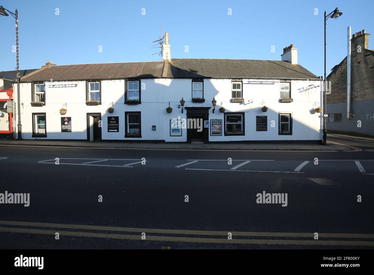 Scotland, Ayrshire, Prestwick, 09 April 2021 . The Red Lion Inn where ...
