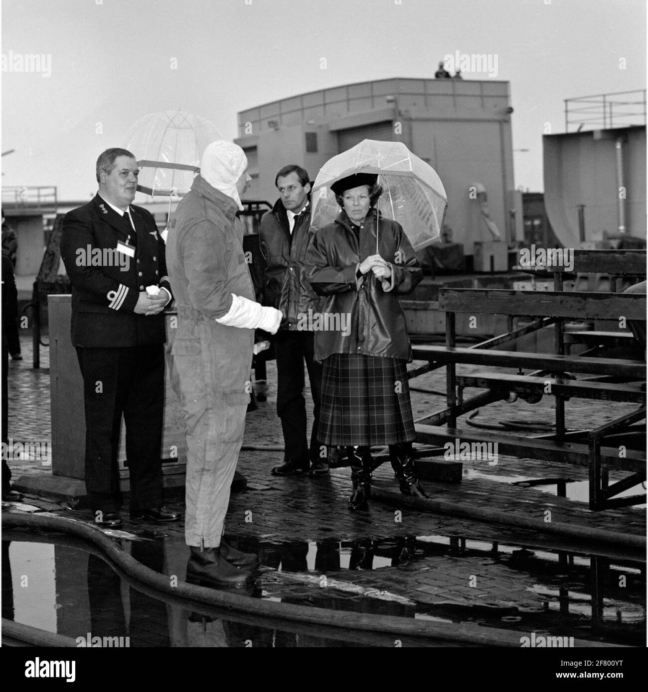 Visit HM Queen Beatrix (umbrella, right) at the NBCD school (nuclear ...