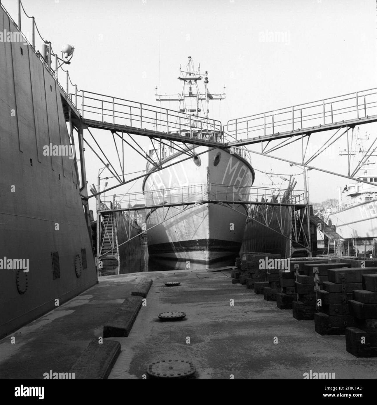 The mine sweep Hr.Ms. Woerden (M 820, 1957-1962, renovated in 1962 to ...