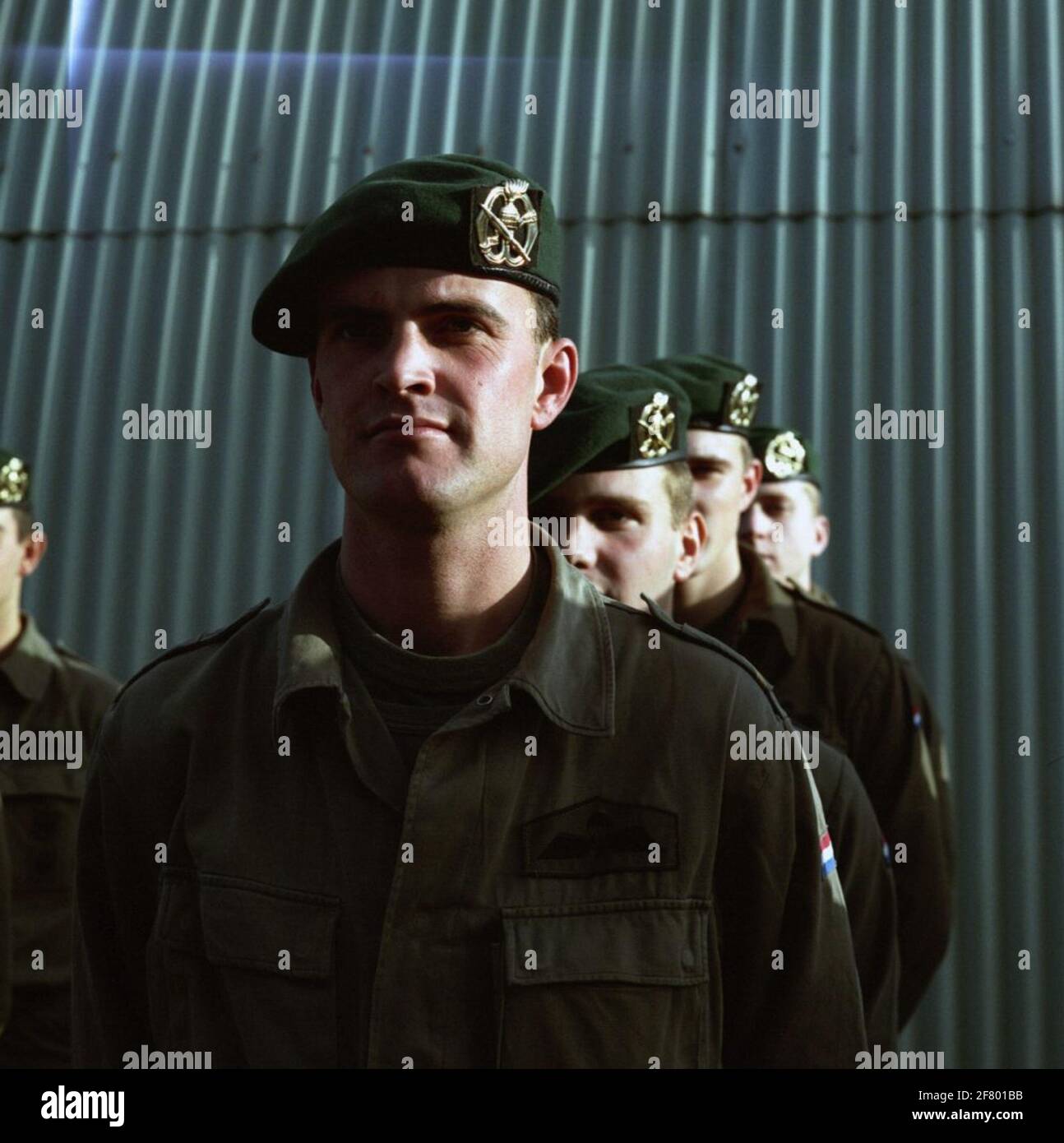 Soldiers of the command troops during an appeal. Conscripts during ...