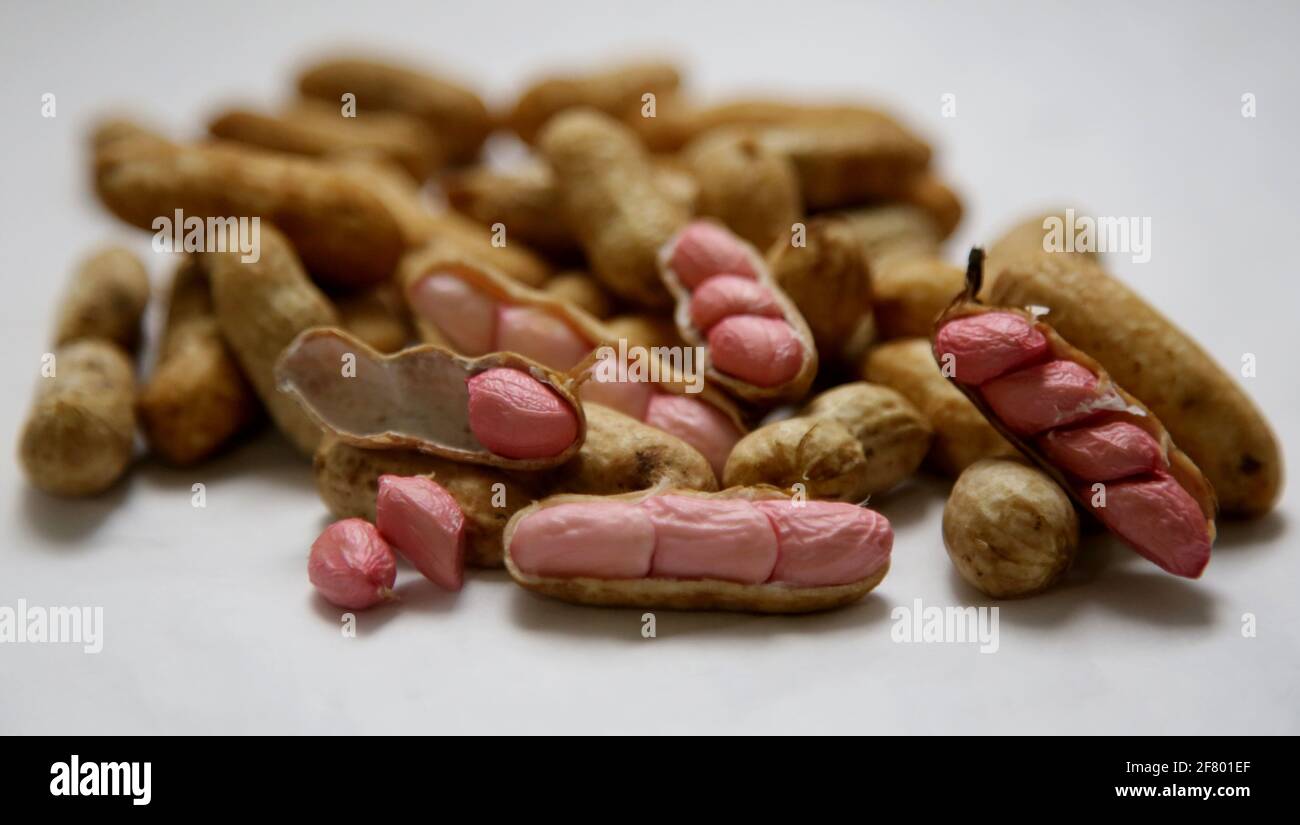 salvador, bahia / brazil - may 28, 2020: peanuts are seen in the city ...