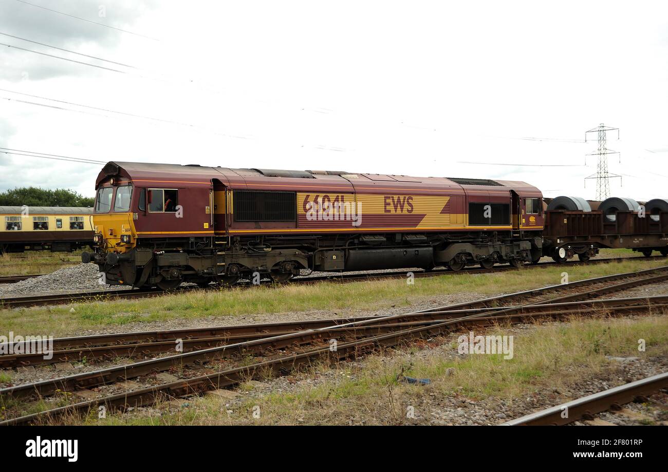 66041 leaving Margam yard with a train for Trostre Works Stock Photo ...