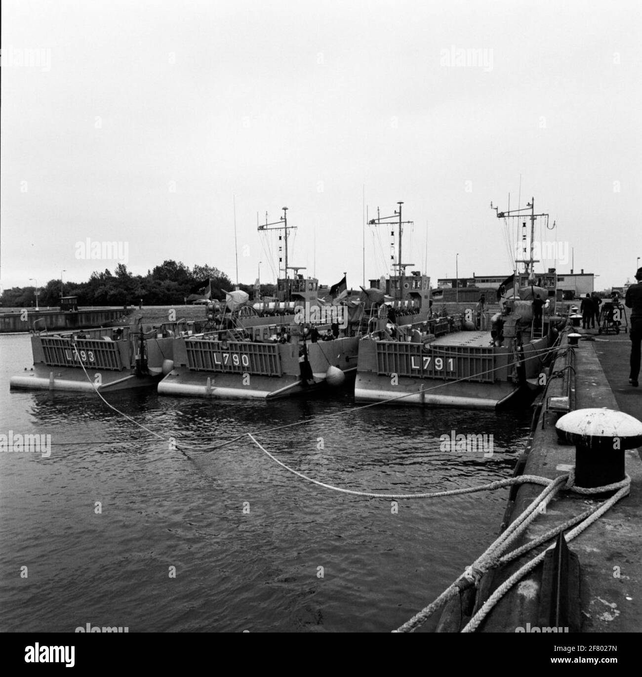 A Squadron German landing ships (photo: The LCU's Barbe and Delphin) in ...