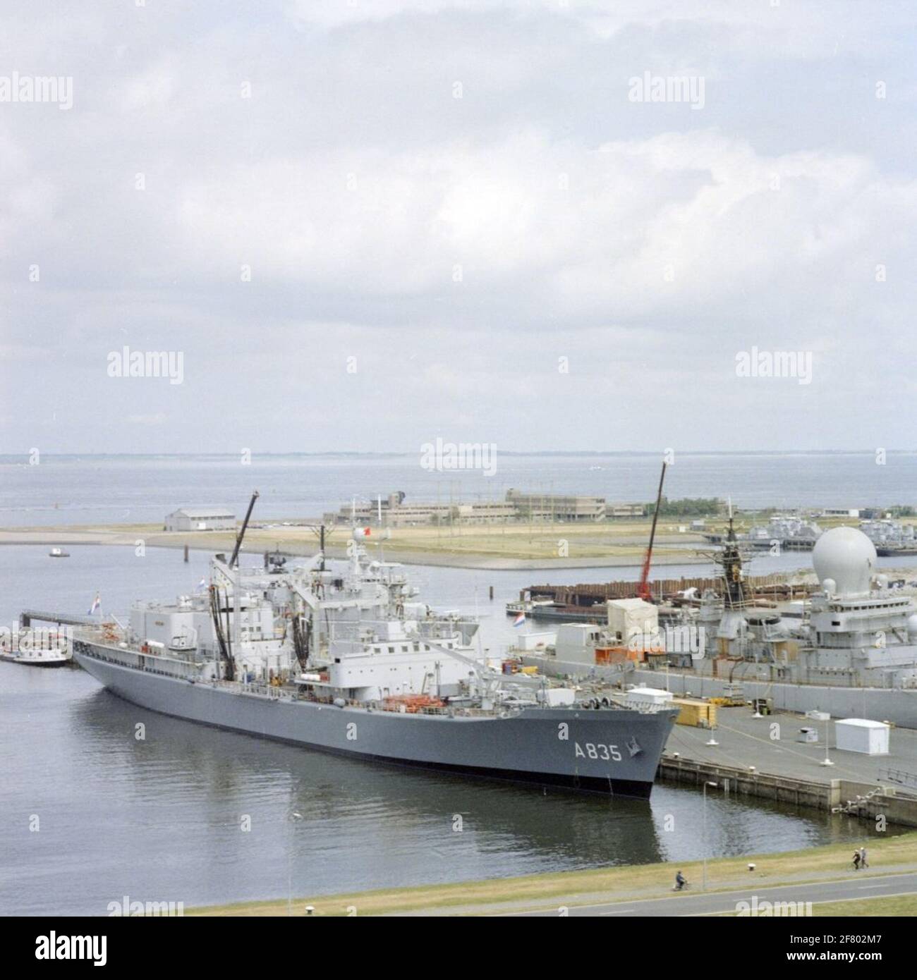 Portion of the new port in June 1989 with the left-hand ship Hr.Ms ...