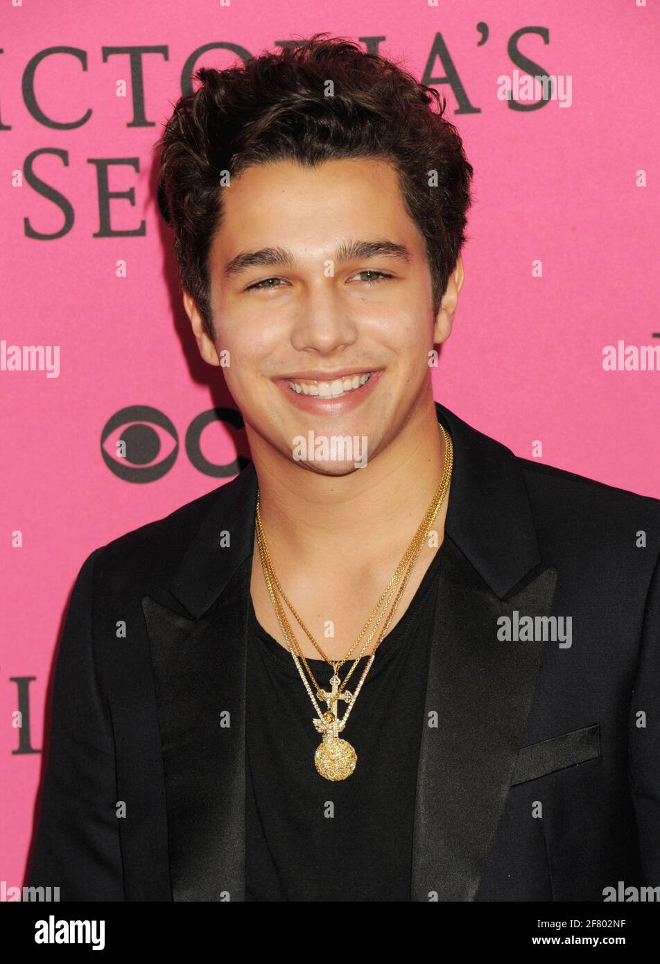 Austin Mahone attends the 2015 Victoria's Secret Fashion Show, held at ...