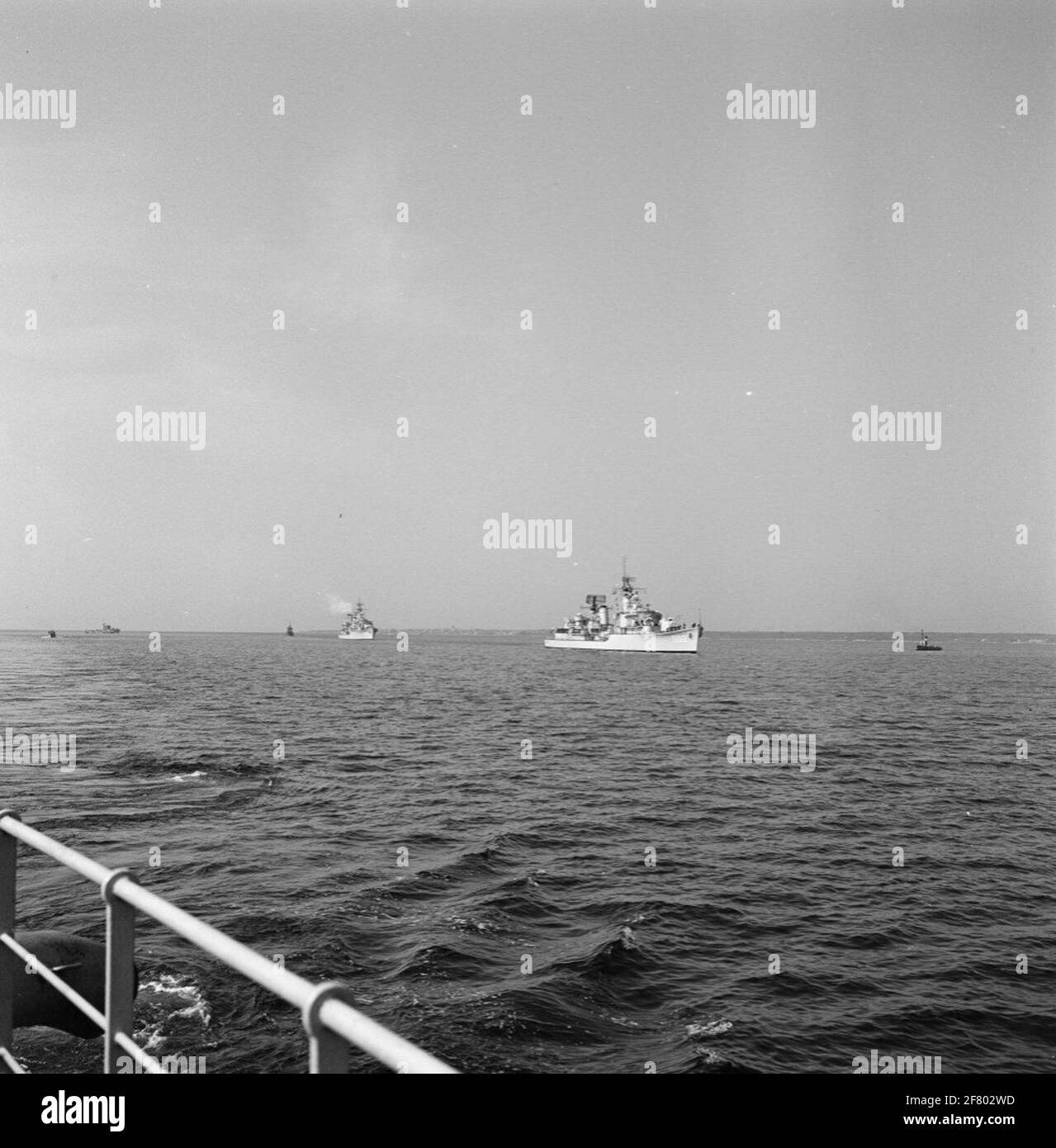 The submarine harr.ms. Friesland (D 812) and behind it the Submarine ...