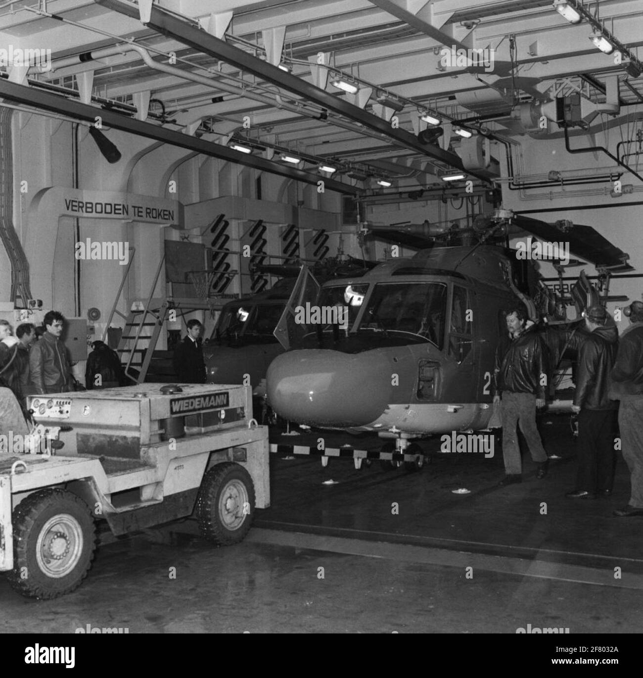 The Hangar aboard the HR.MS supplies ship. North Star. In the hangar 3 ...
