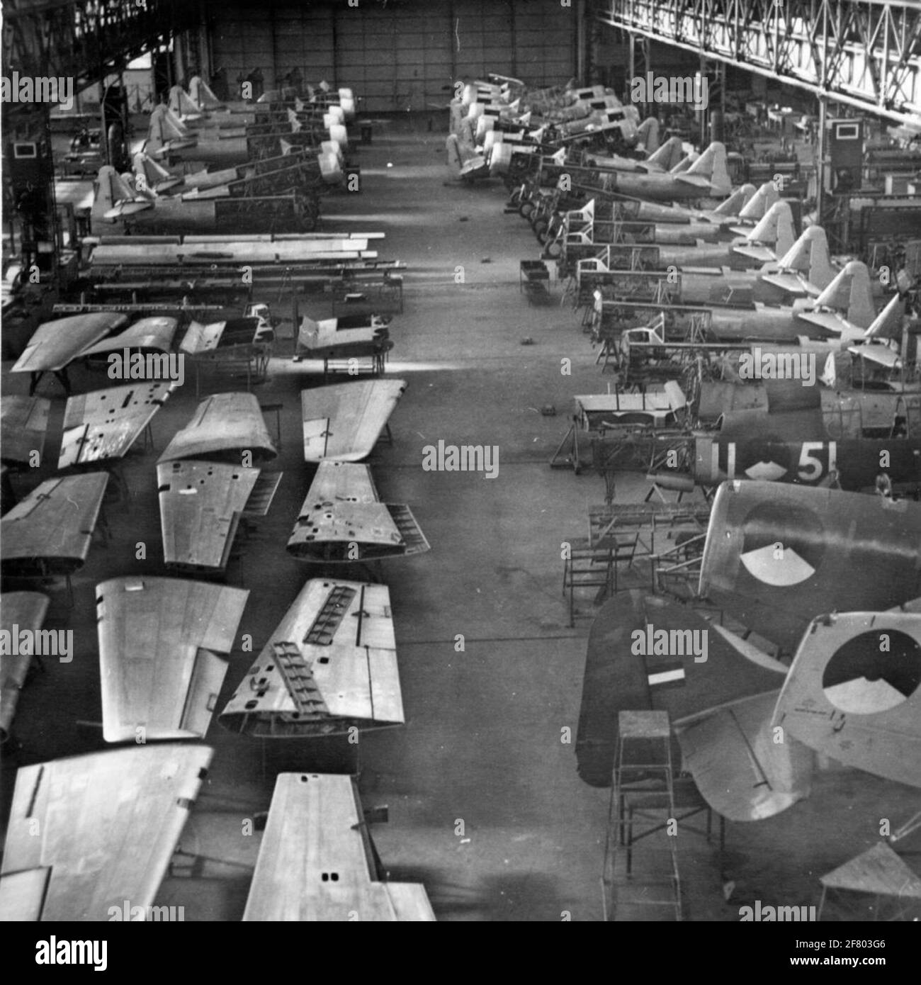 Assembly and production hall of the Aviolaland Airplane factory in ...