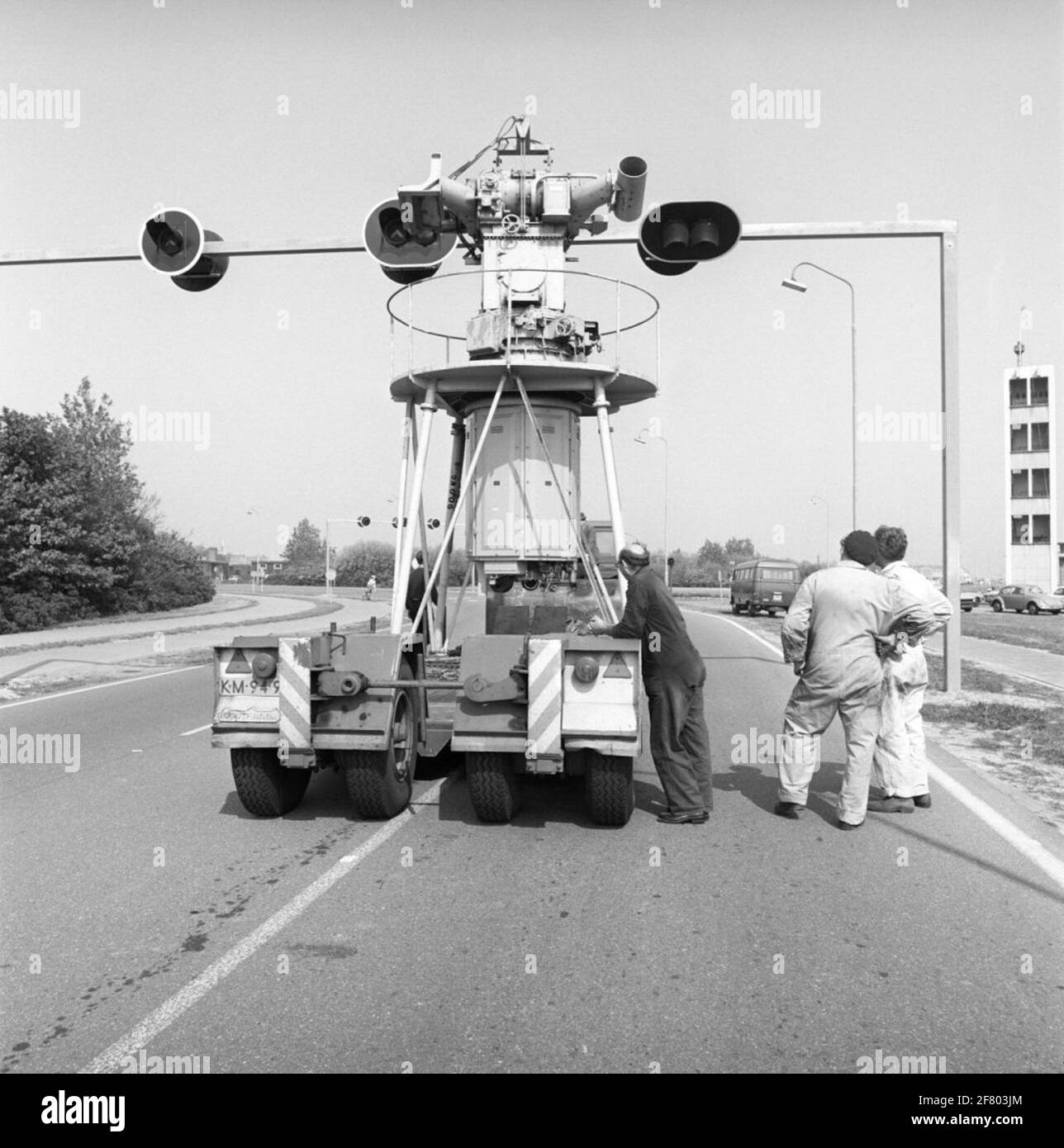 Blockade traffic lights at Transport Rito, 1978 Stock Photo - Alamy