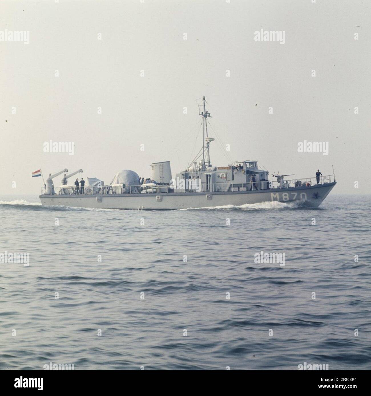 The shallow water mine sweeper (van straelen class, 1960-1986) hr.ms ...