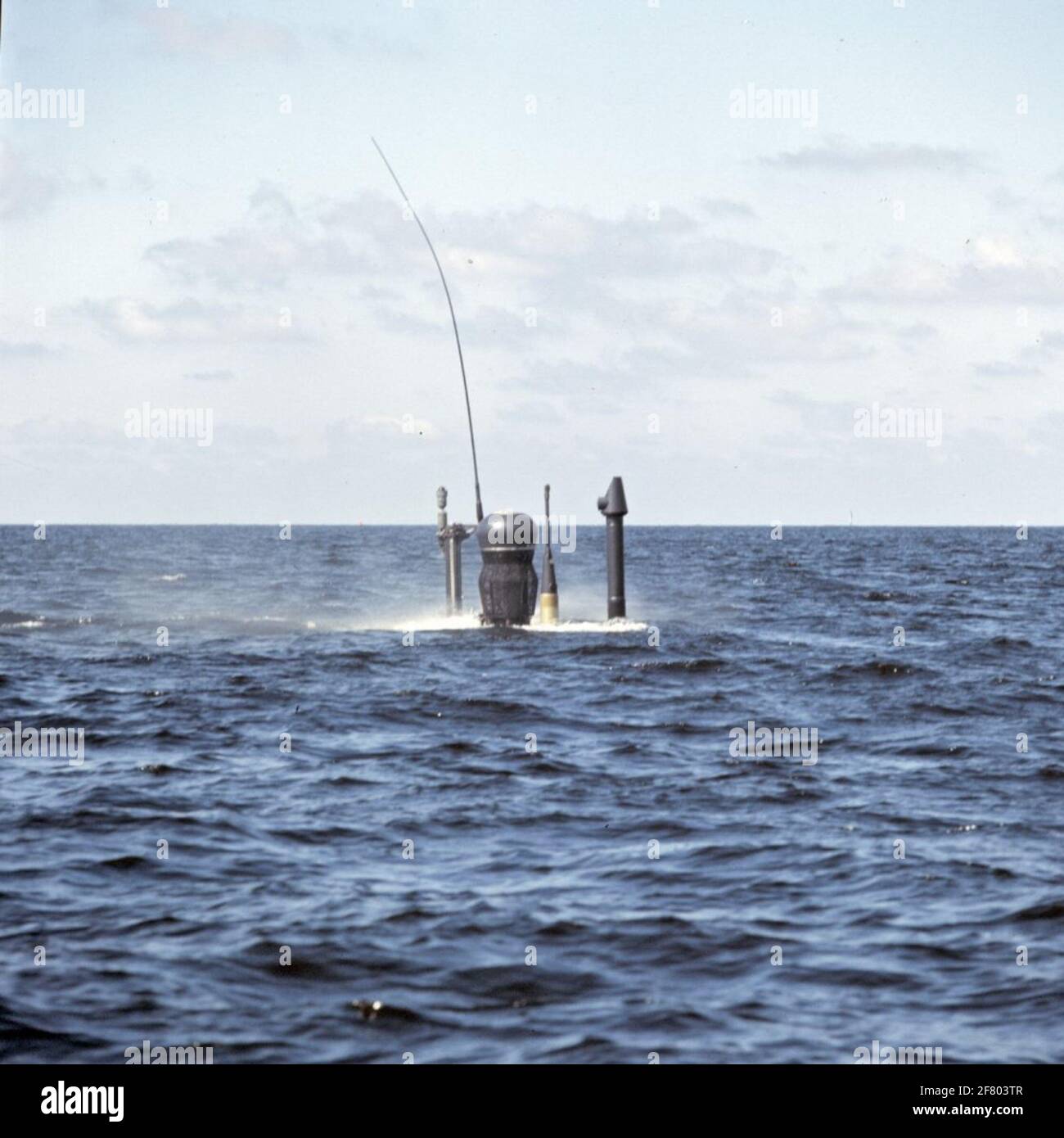The snuby, antenna and periscope of the submarine Hr.Ms. Seal (1961 ...