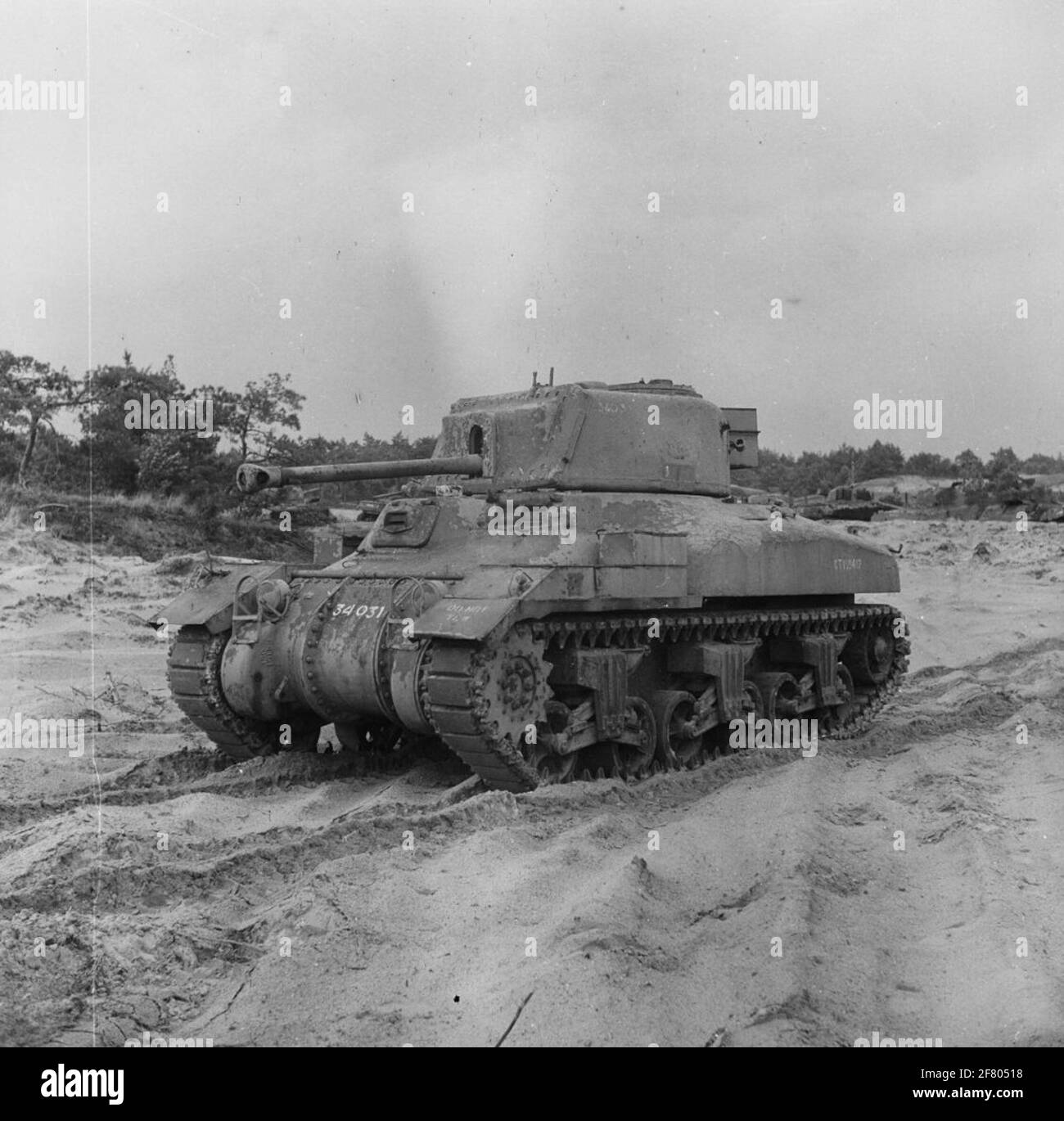 Tanks, carriers, armored vehicles (Sherman M4A1; RAM II; GMC Staghound ...