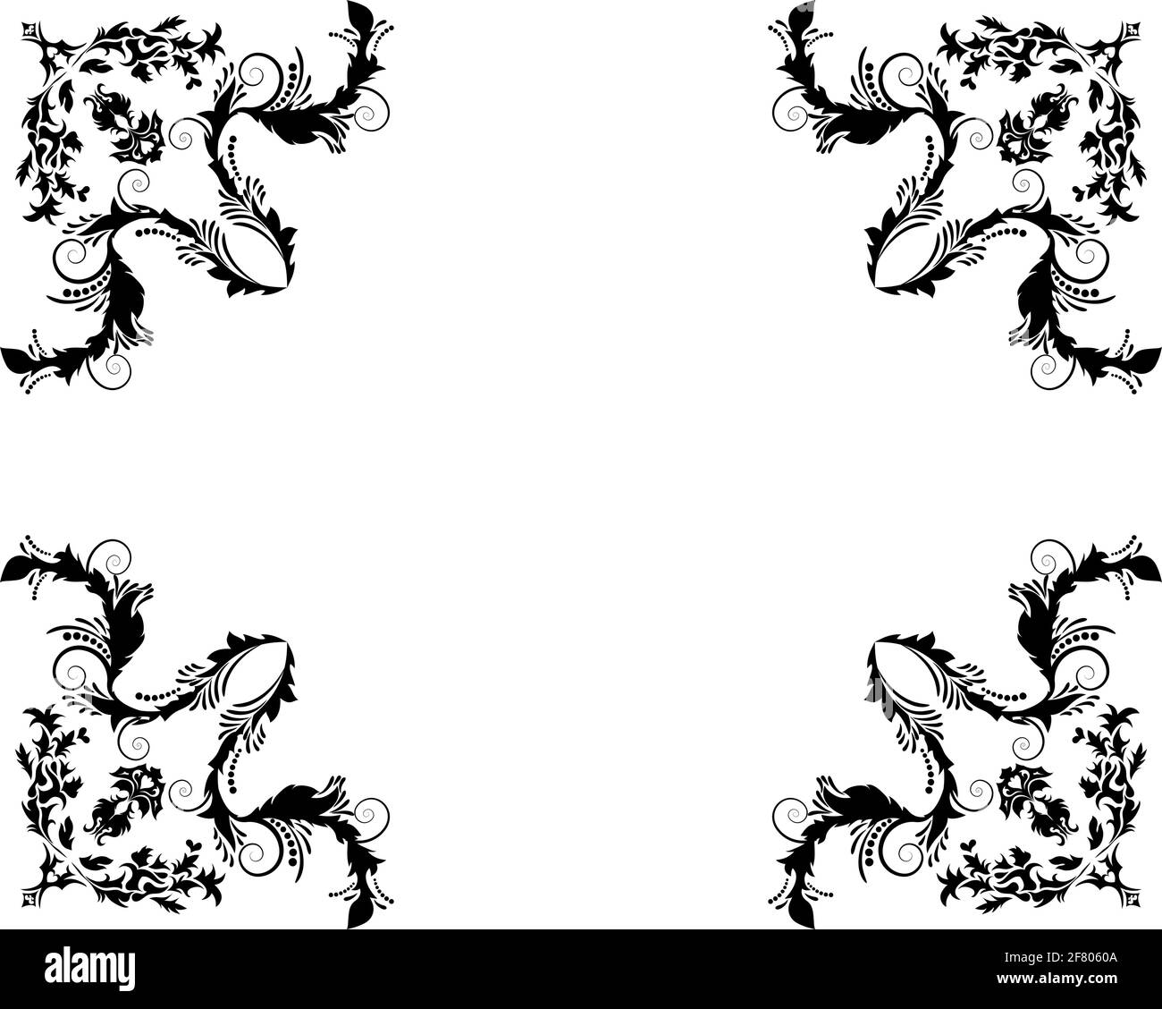 Floral Blossom Background. Bloom Flowers And Curls. Vector Illustration ...