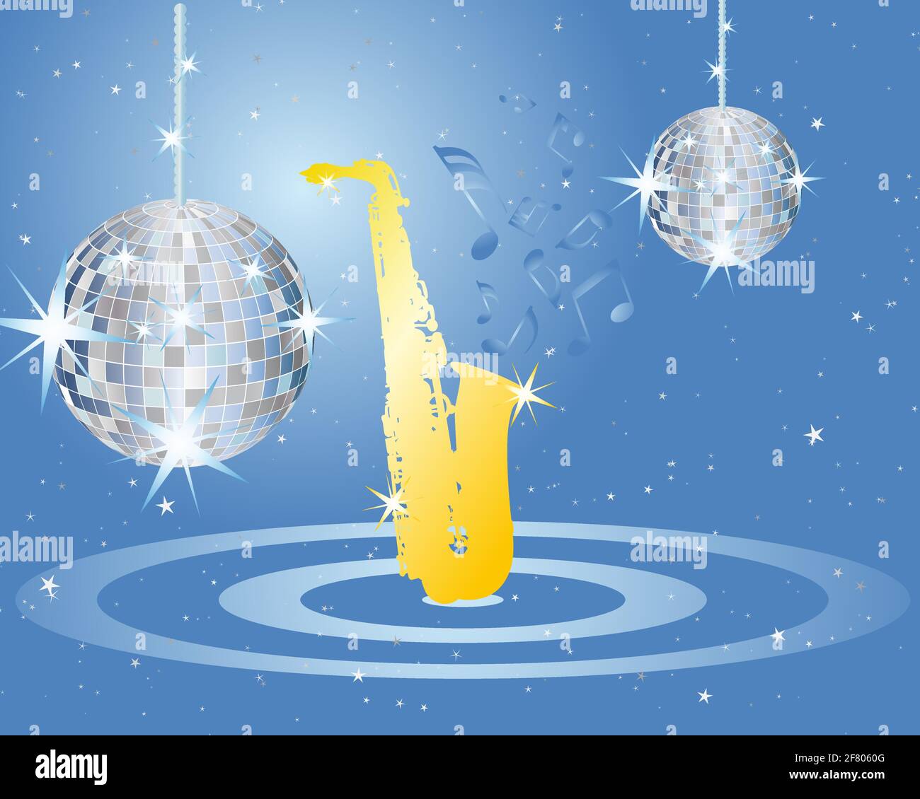 Abstract vector musical background with disco spere Stock Vector Image ...