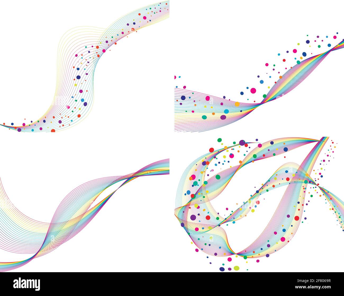 Colourful Abstract Wave Llines Background. Vector illustration Stock ...