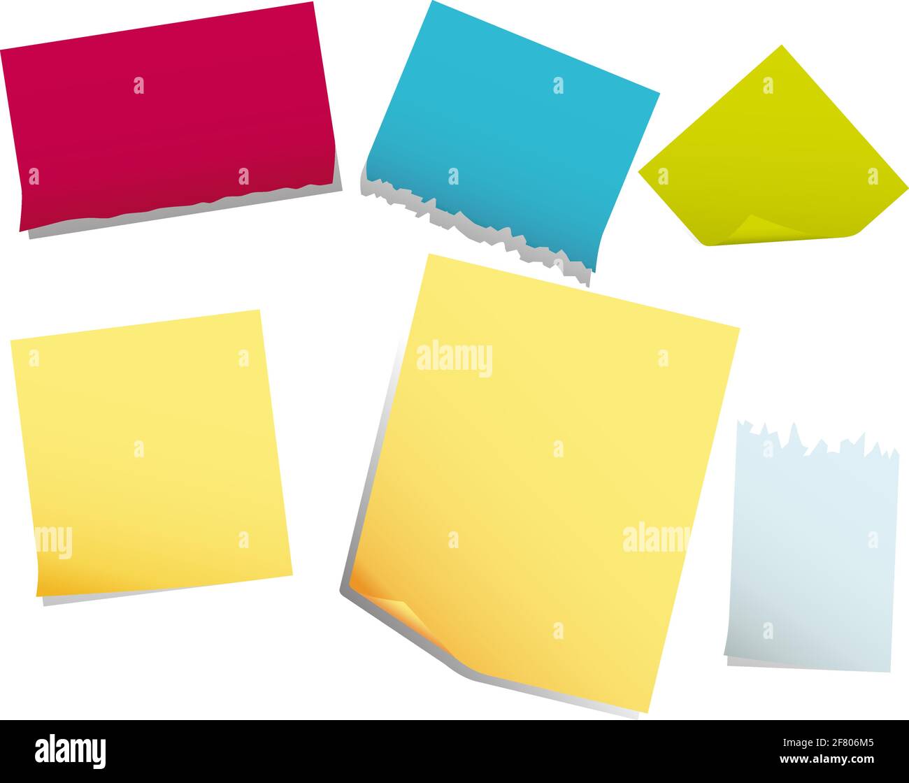 Stickers of note pages. The vector illustration Stock Vector Image ...