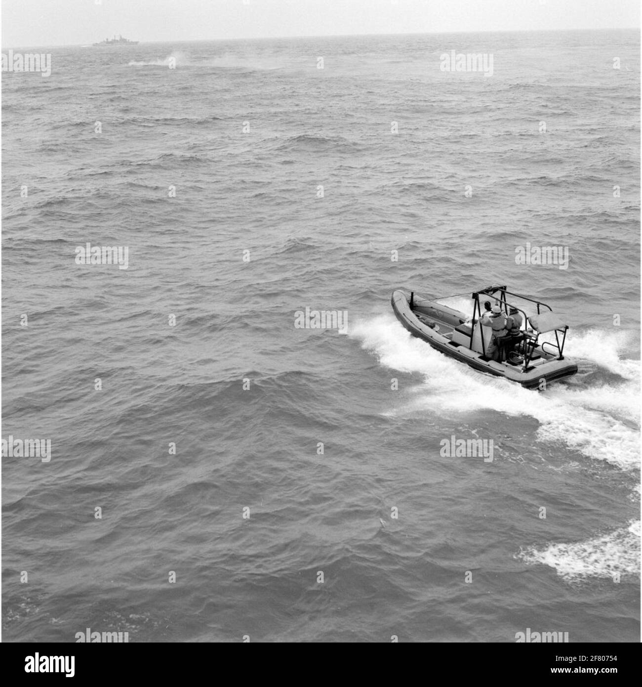 The RHIB (Rigged-Hulled Inflatable Boat) of the S-frigate Hr.Ms. Van ...