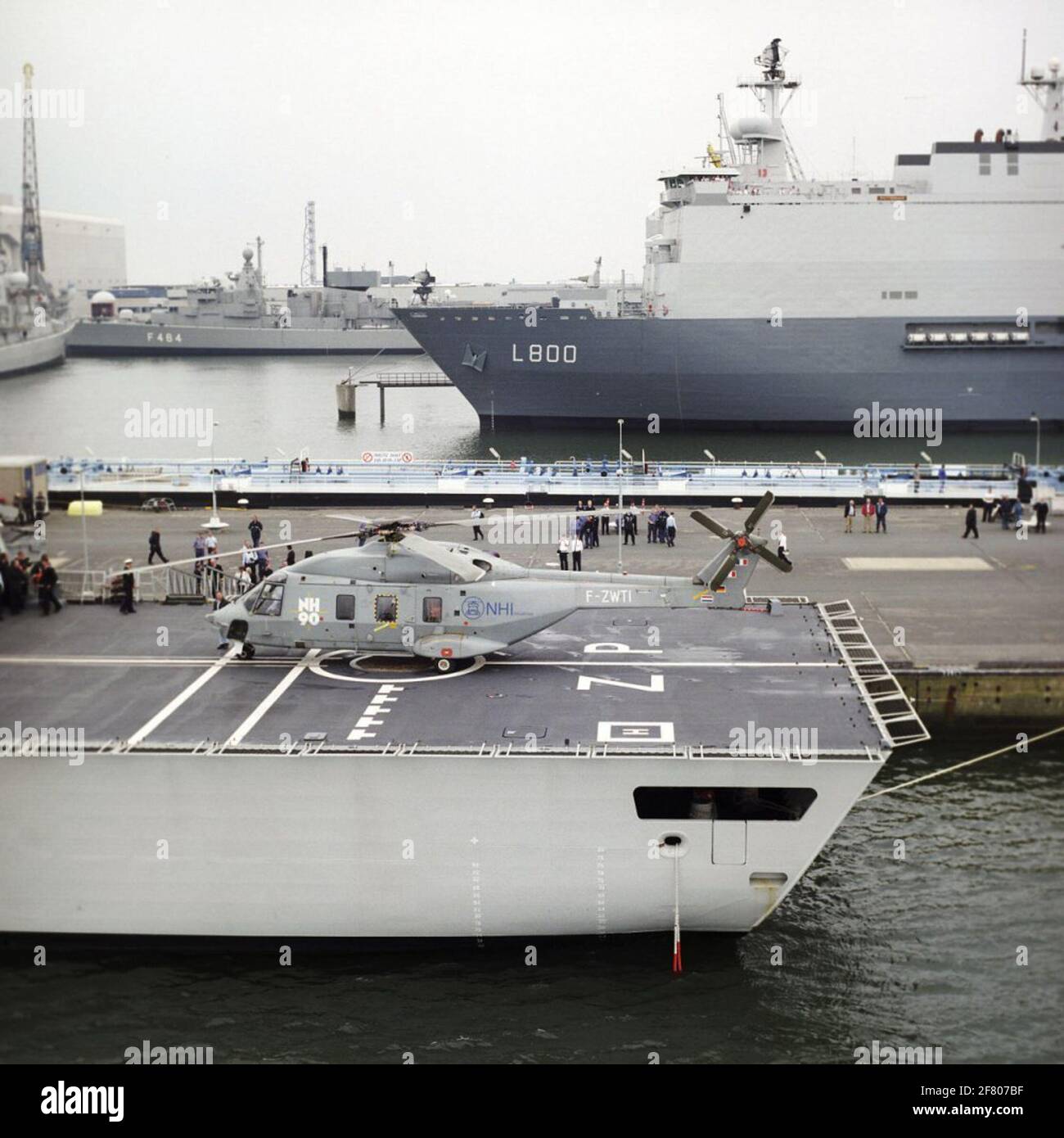 NH90 on Helidek LCF The seven provinces after first deck landing on ...