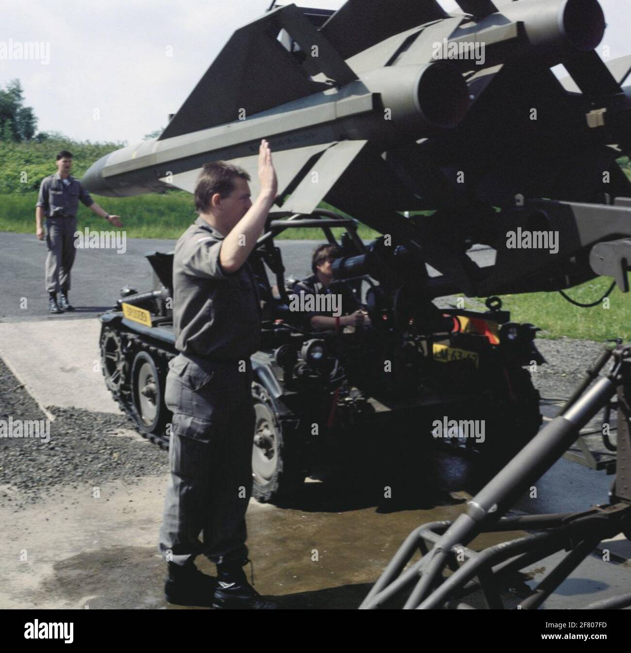 Missile transport. Transfer from Hawk missiles to a pallet using the ...