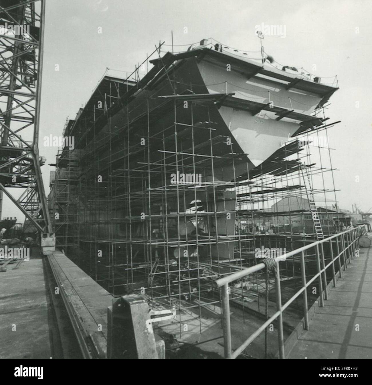 HR.MS supplies ship. Zuiderkruis, under construction at Verolme United Scheepswerf in ...