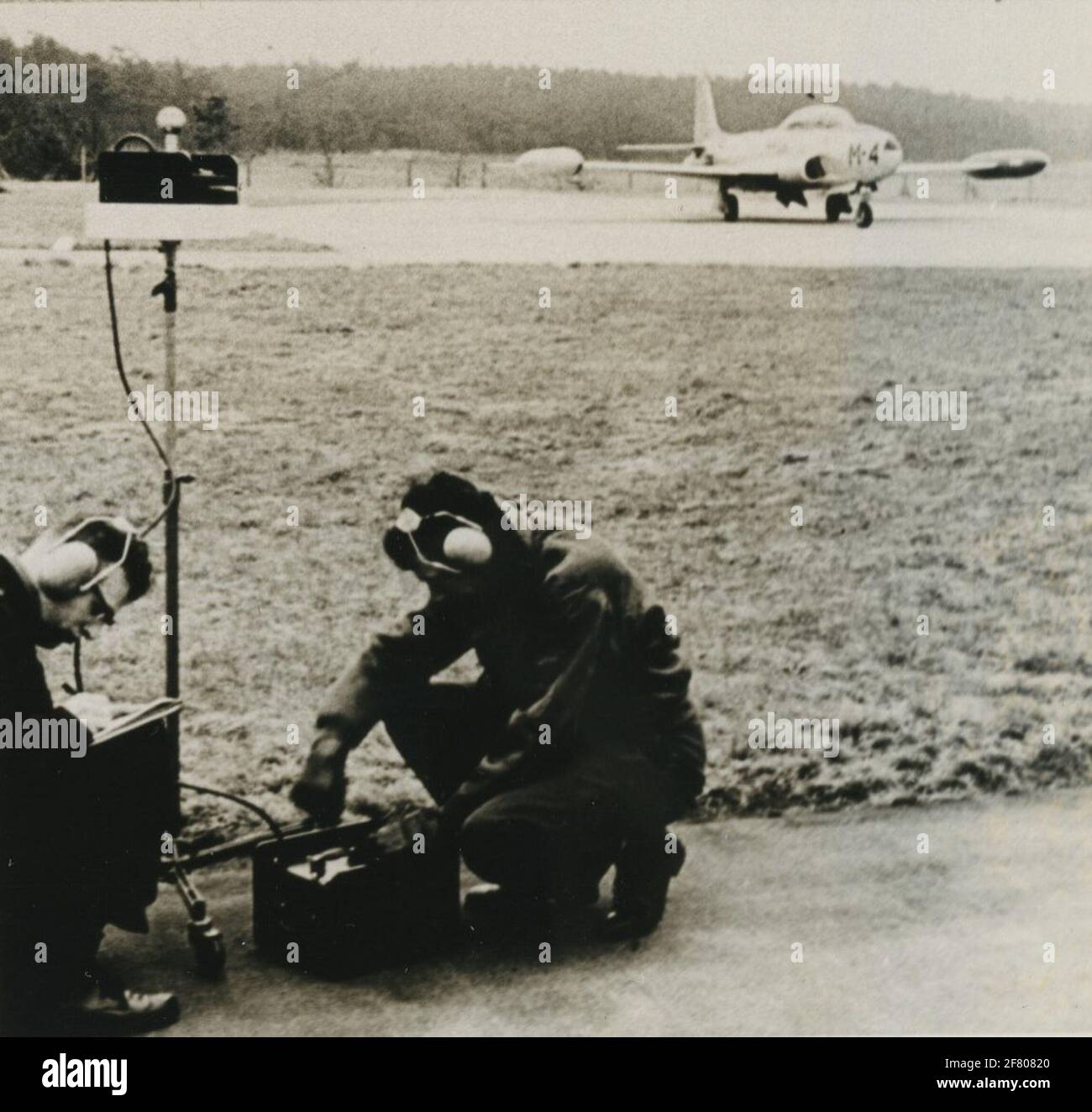 Sound measurement with a decibel meter at various airbases. A Lockheed ...