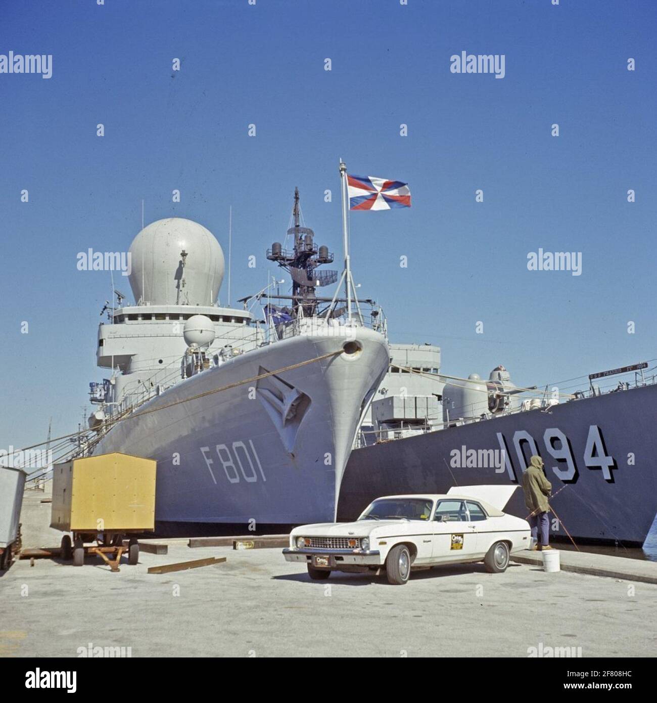 The GW frigate Hr.Ms. Tromp (1975-1999) with the American frigate USS ...