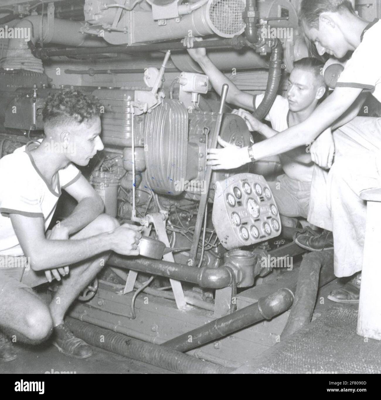 Motor chamber with three drivers of national police [RP] PatrolVaartiug ...