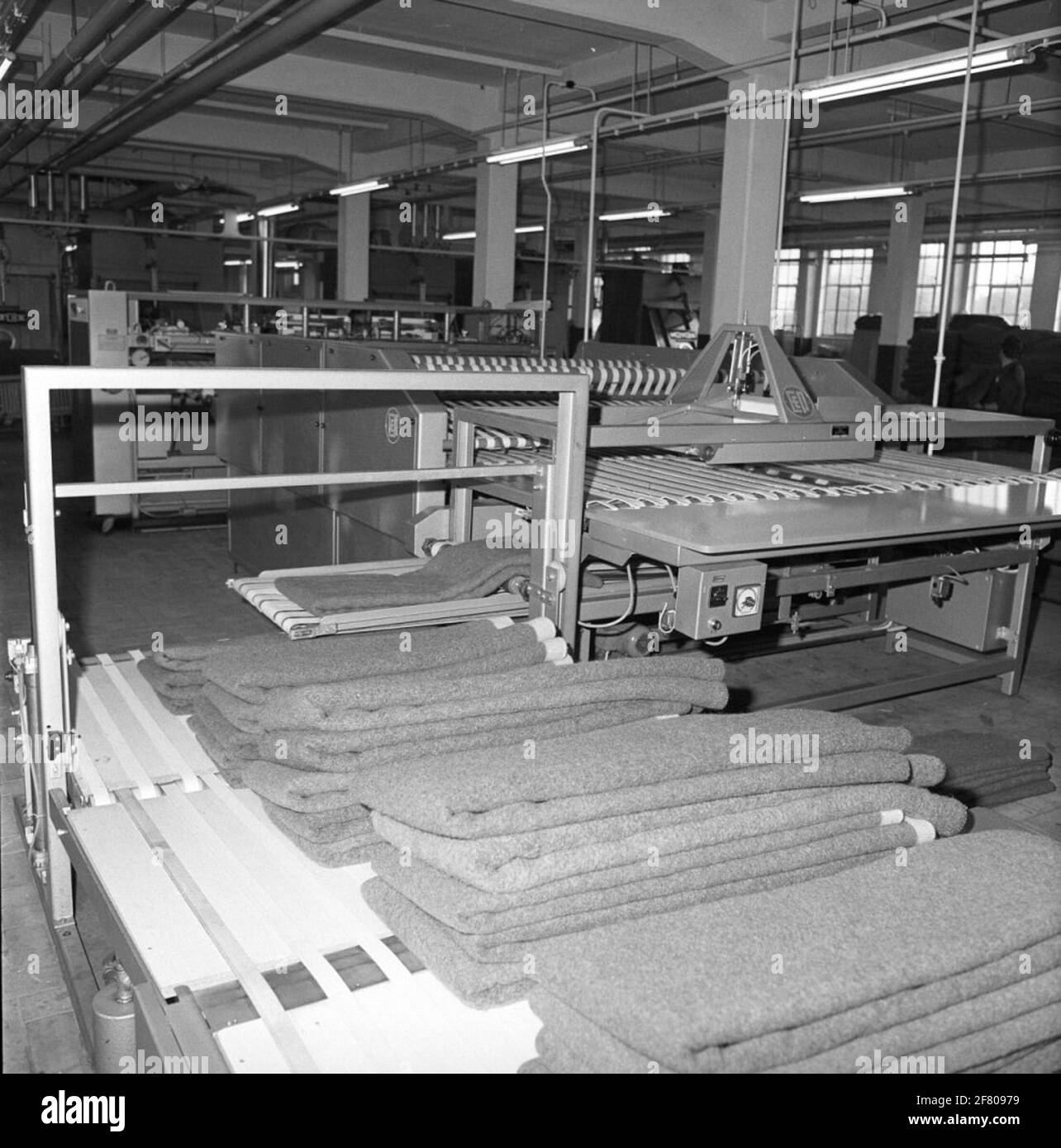 The blanket folder in 637 intendance central workshop in Woerden Stock ...