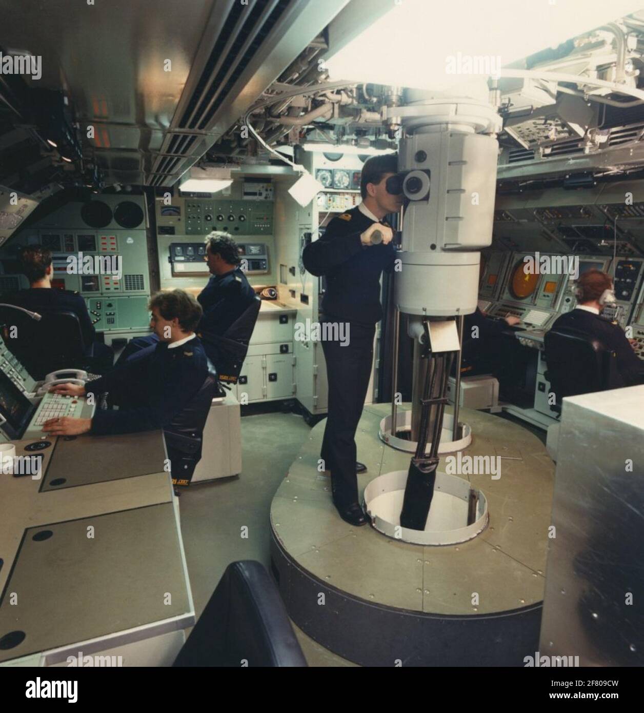 Submarine hr.ms. Sea lion (1990 -...) at the periscope Stock Photo - Alamy