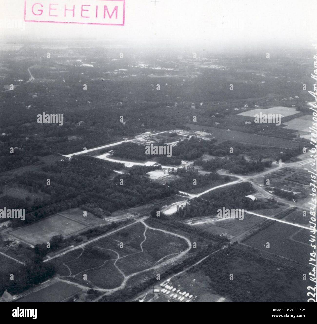 Aerial view of the Soesterberg airbase with the US 32th Tactical ...
