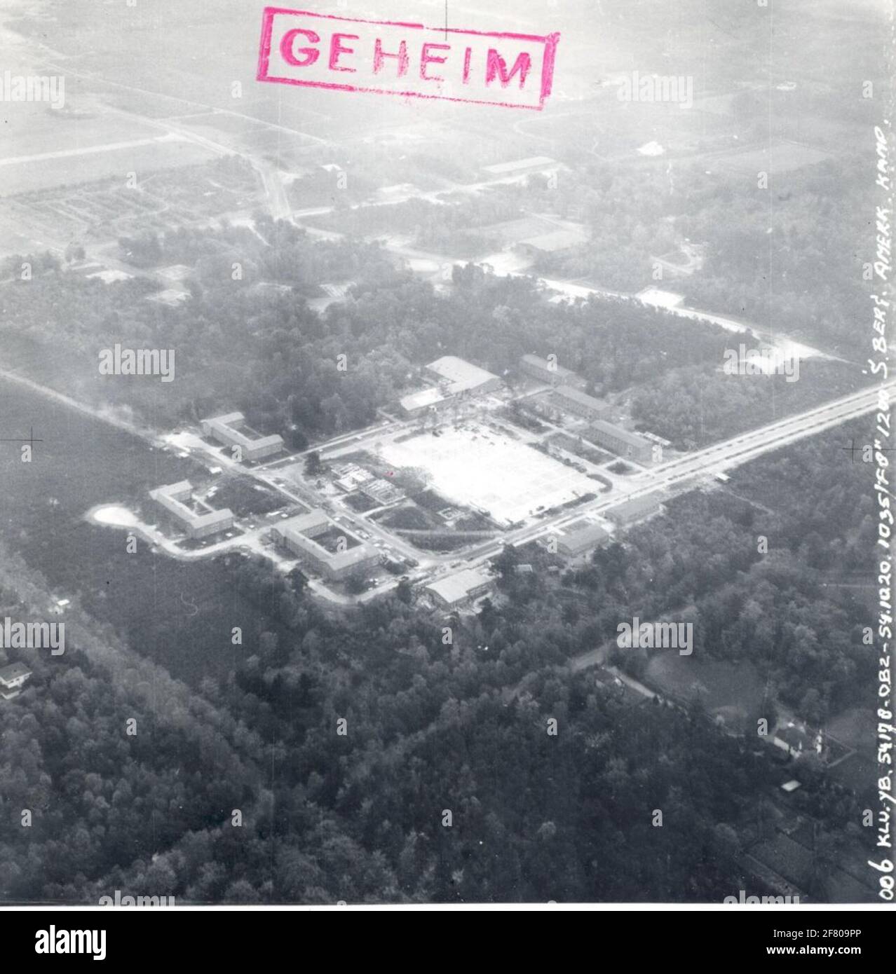 Aerial view of the Soesterberg airbase with the US 32th Tactical ...