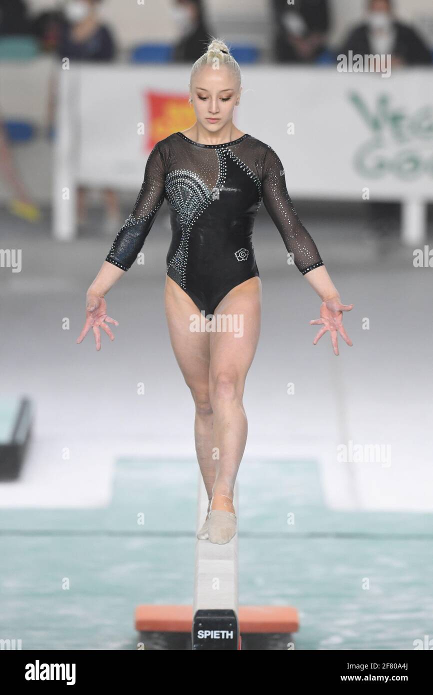 Naples, Italy. 10th Apr, 2021. Martina Maggio BEAM (Fiamme Oro) during ...