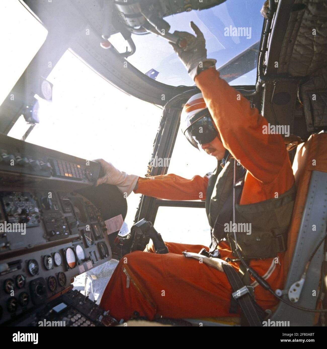 Kite in the Cockpit of a Westland SH-14D Navy Lynx Subdue boat control ...