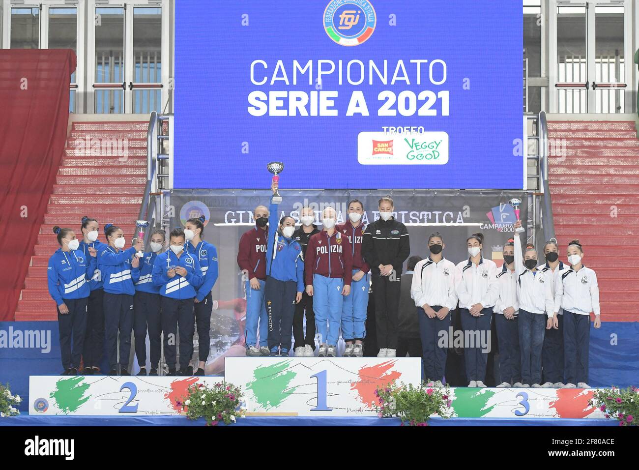 PalaVesuvio, Naples, Italy, 10 Apr 2021, Medal Ceremony WAG during ...