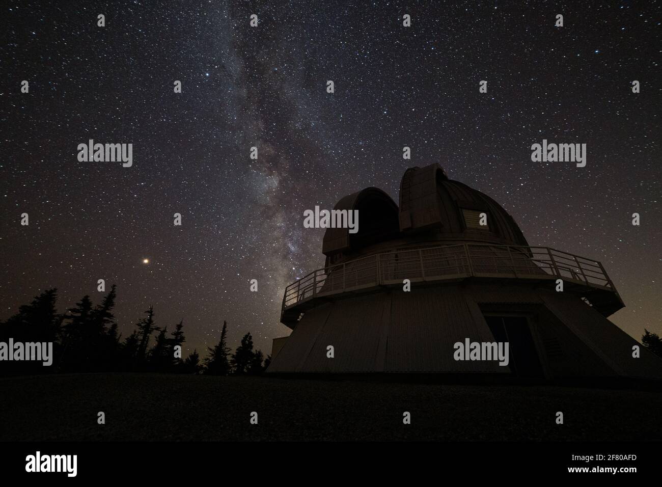 observatory at night in summer with starry sky and open dome Stock ...