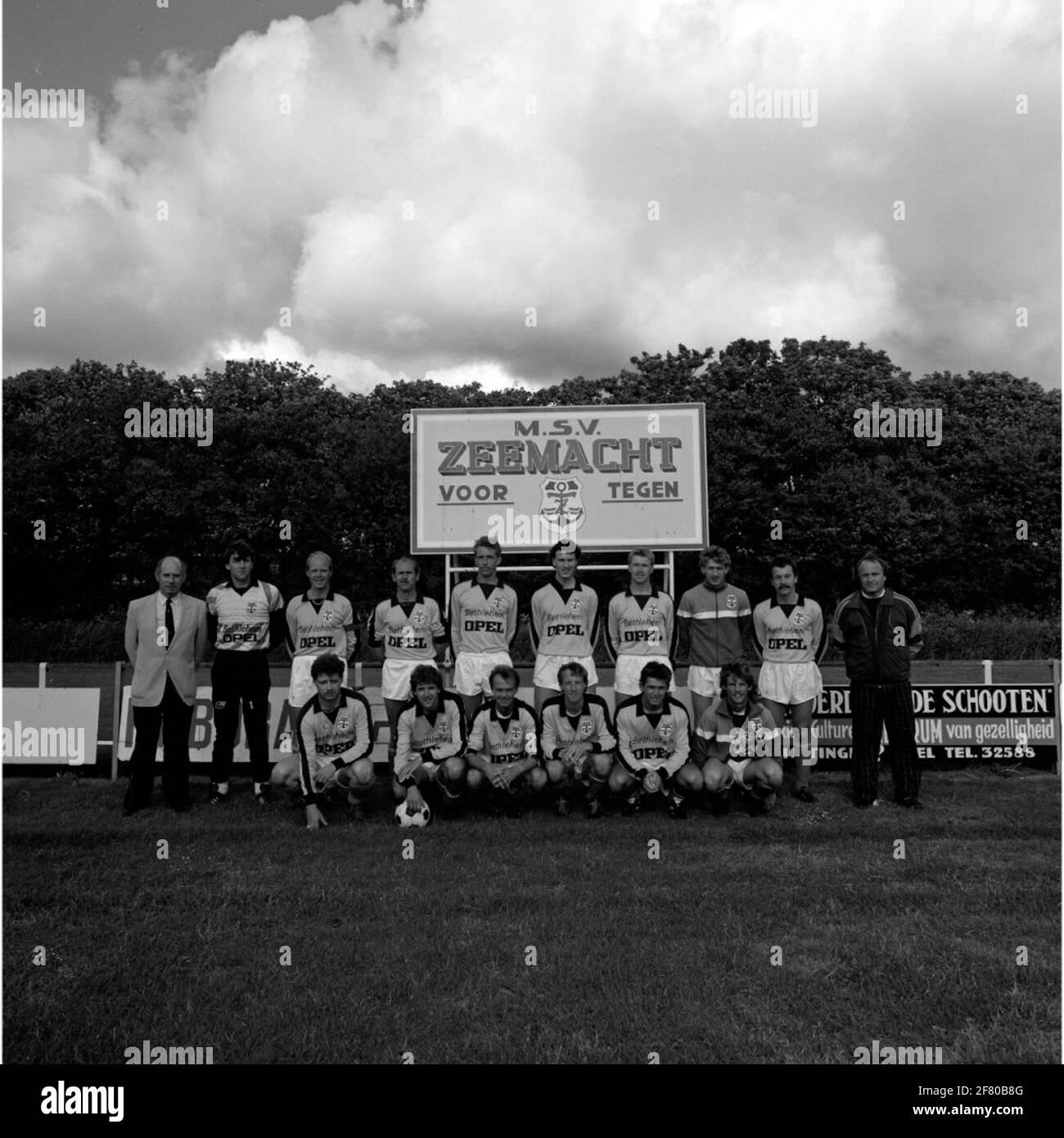 Group photo of a marine football team in June 1989 Stock Photo - Alamy