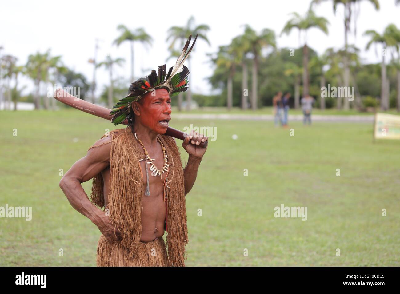 salvador, bahia / brazil - may 29, 2017: indigenous woman from Pataxo ...