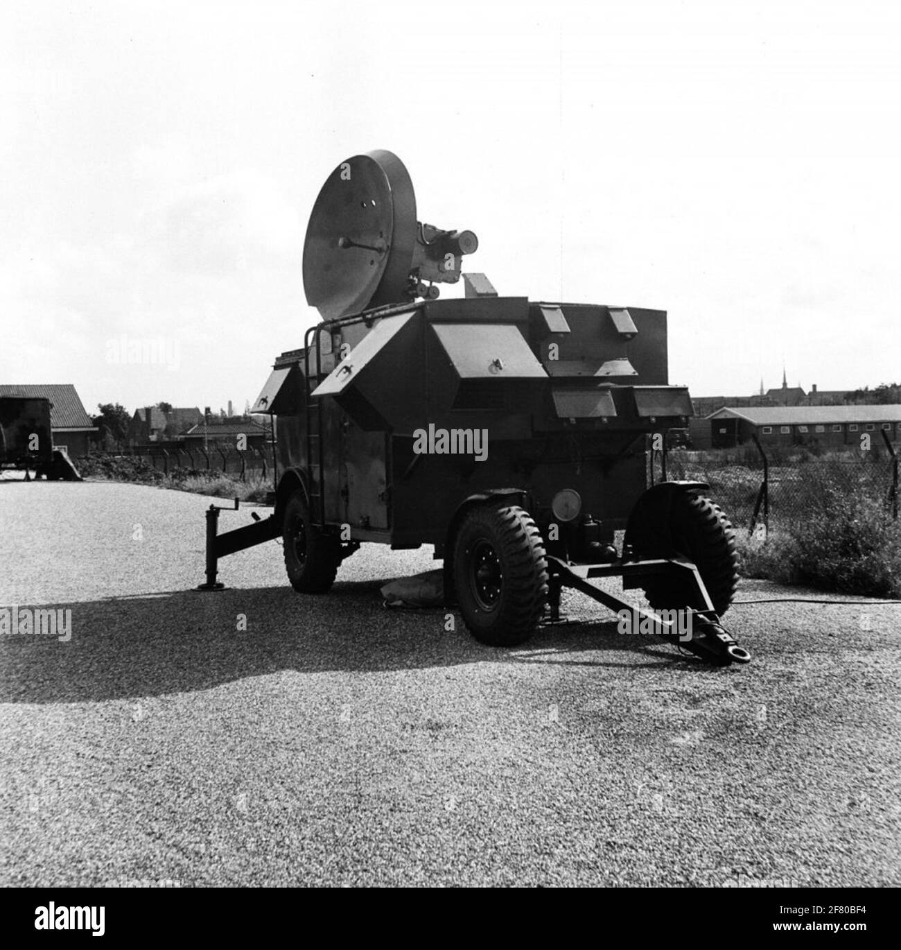 Fire lines radar AA 3MK7 in position. This radar was used in the air ...