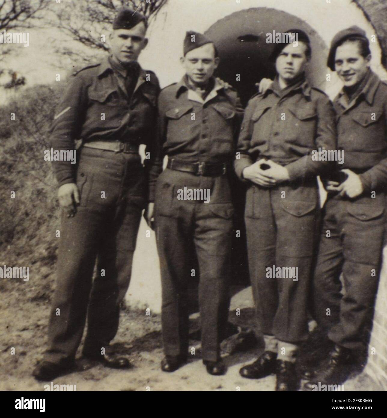 Group photo of four soldiers, classified by the 1st Compagnie of the ...