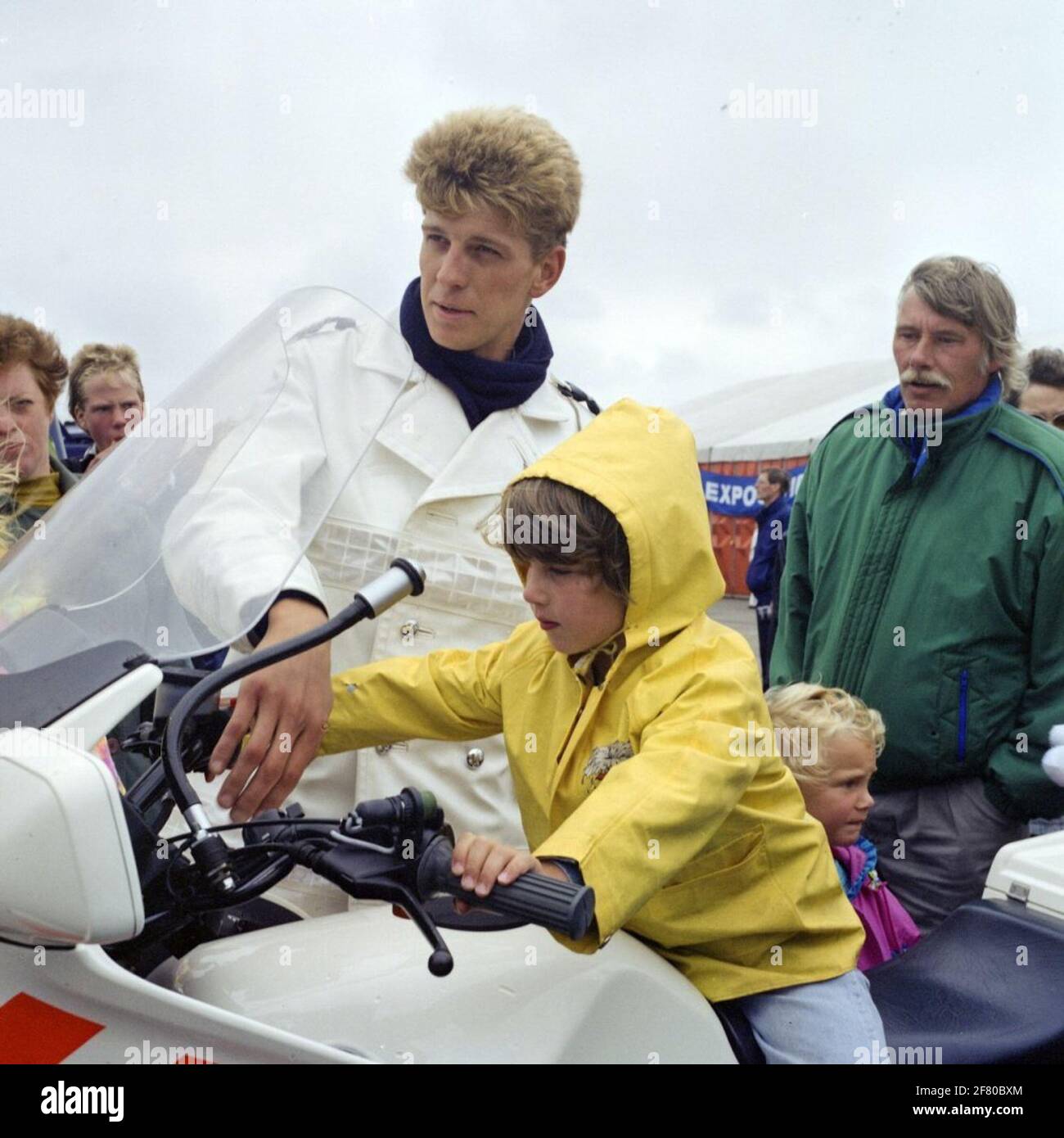 Interest in a motorcycle from the Royal Netherlands Marechaussee during ...