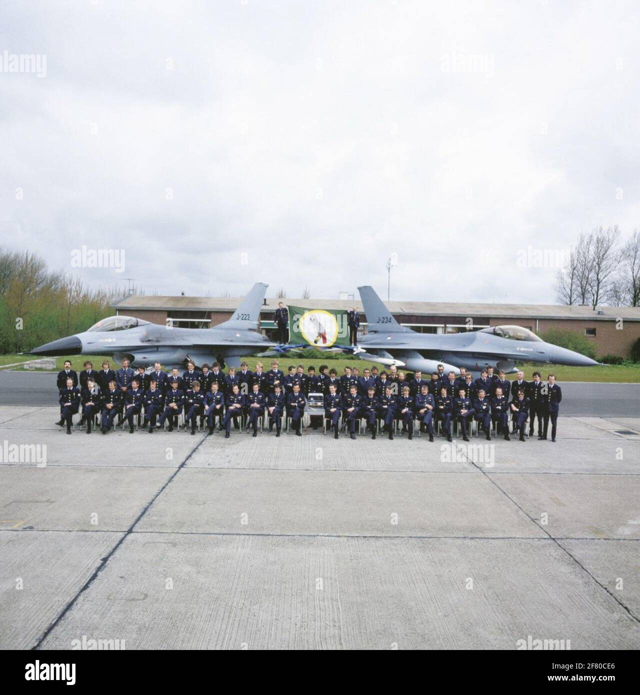 Group photo of 322 Squadron in May1 981 T.G.v. The weather is ...