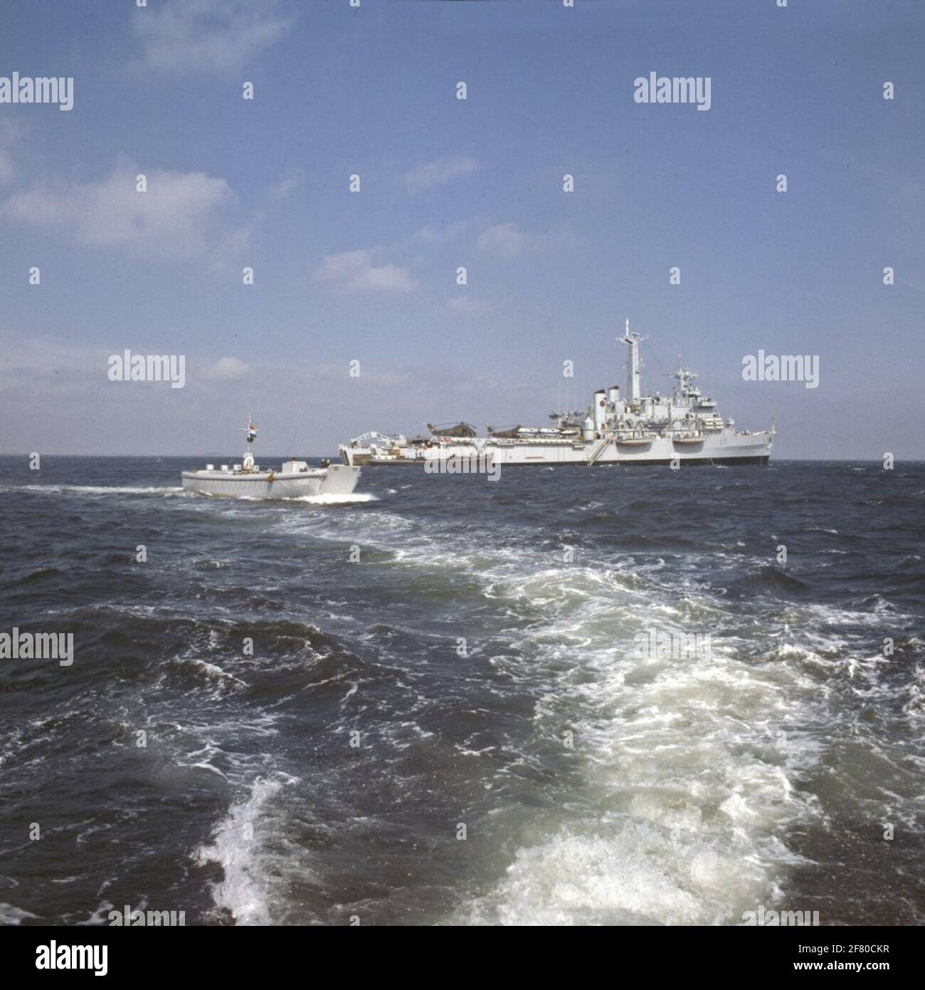 The landing vessel L9520 (1964-), type MK I - polyester with a british ...