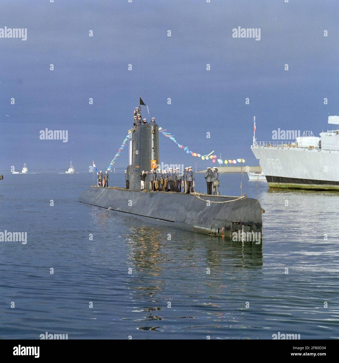 The last entry to Den Helder of the submarine Hr.Ms. Seal (S 807, 1961 ...