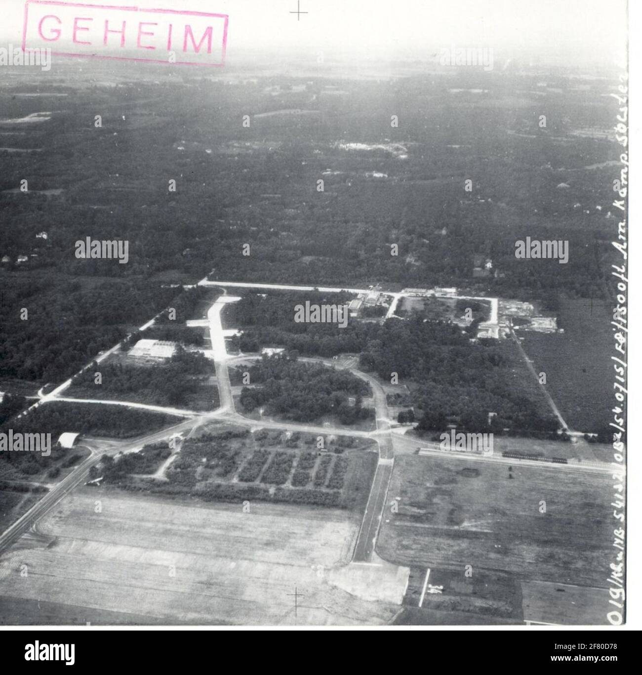Aerial view of the Soesterberg airbase with the US 32th Tactical ...