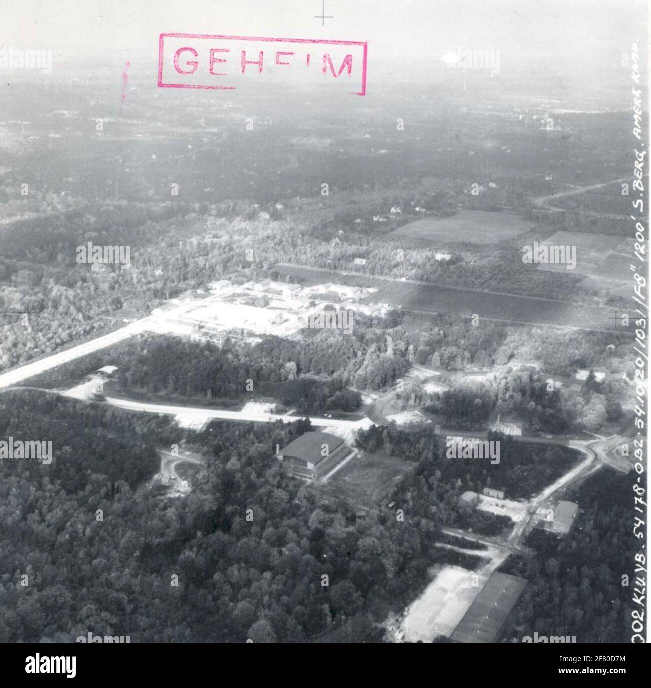 Aerial view of the Soesterberg airbase with the US 32th Tactical ...