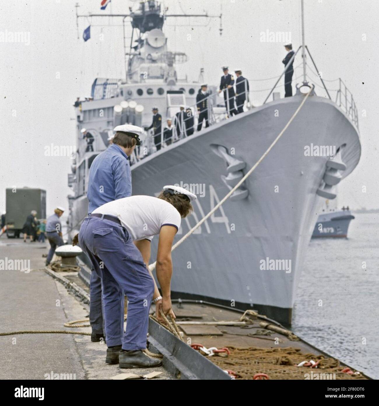 The submarine harr.ms. Limburg (1956-1980) in the port of Den Helder ...
