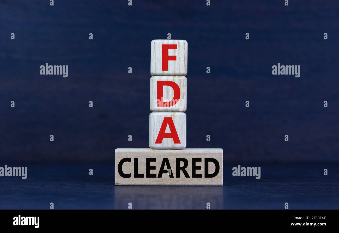 FDA, Food Drug Administration cleared symbol. Concept words 'FDA ...