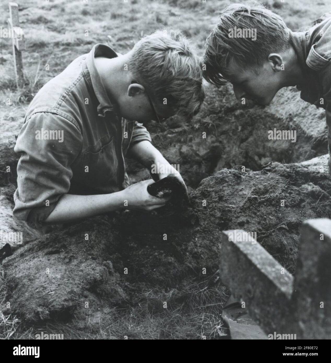 The German military cemetery. Identification of the remains of German ...